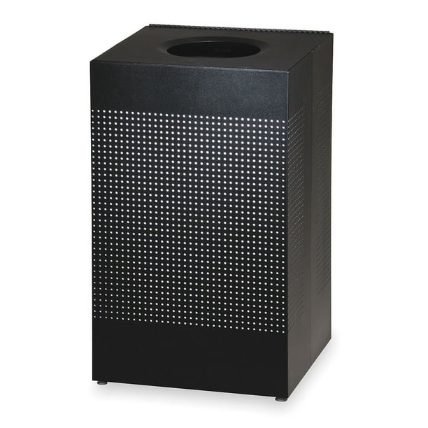 Rubbermaid Fire-Resistant Trash Can Powder Coated FGSC18EPLTBK ...