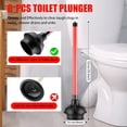 6 Pcs Toilet Plunger Bulk Heavy Duty Rubber Plug for Bathroom Suction ...