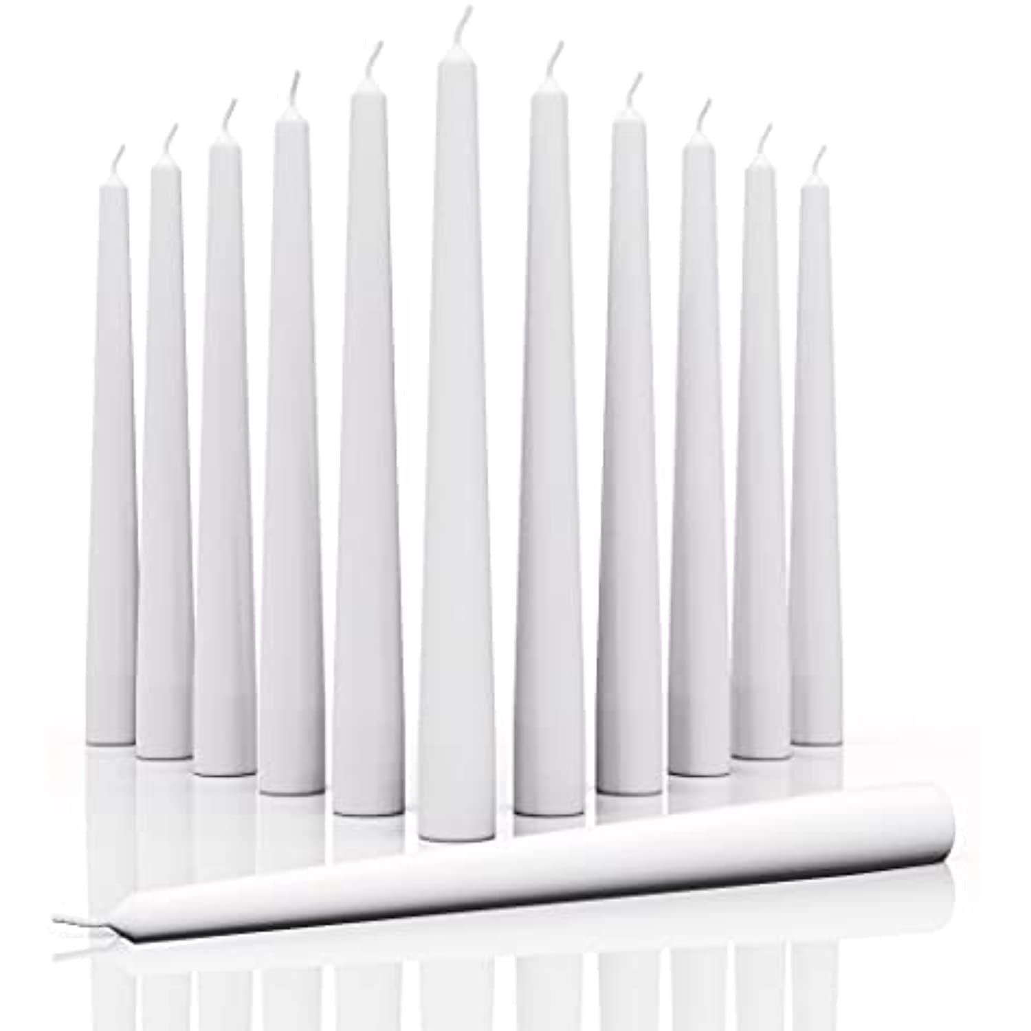 Candwax 12 inch Taper Candles Set of 12 - Dripless and Smokeless Candle ...