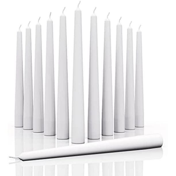 Candwax 12 inch Taper Candles Set of 12 - Dripless and Smokeless Candle ...