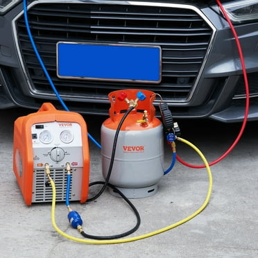 BENTISM 1 HP Portable AC Refrigerant Recovery Machine, 120V 60Hz, Self ...