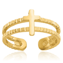 14K Solid Yellow Gold Hawaiian Plumeria Flower Adjustable Toe Ring Open ...