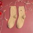 Aellinatey Holiday Themed Plush Crew Socks With Embroidery Cold Weather ...