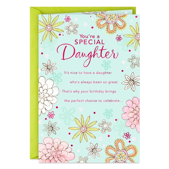 Hallmark Birthday Card for Daughter (Flowers) - Walmart.com