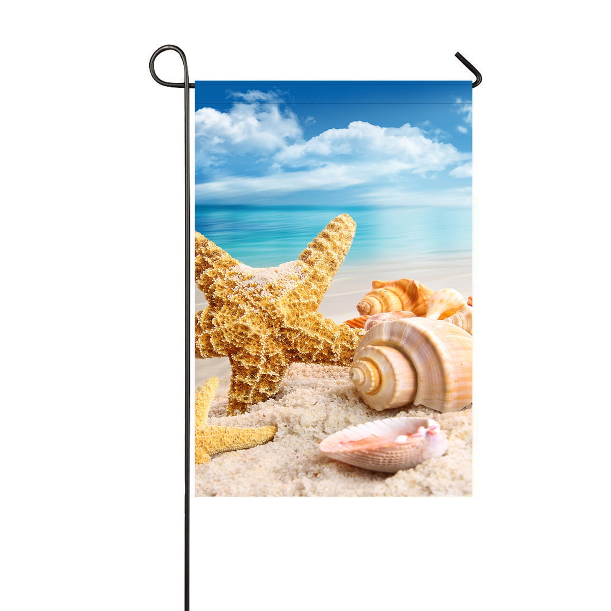 GCKG Sea and Seashell Durable Fashion Outdoor Yard Flag Garden Flag ...