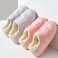Fuzzy Lined Slippers for Women, Quilted Waterproof Upper Slip-On Shoes ...