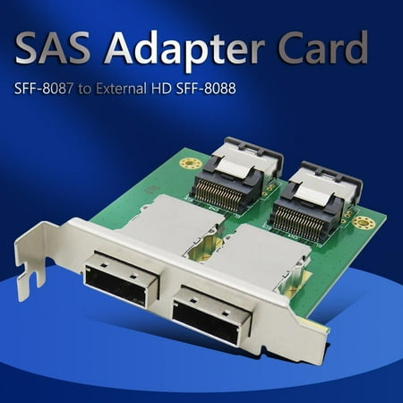 TB&W 2 Ports Mini SAS Internal SFF-8087 to External HD SFF-8088 PCI SAS ...