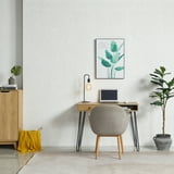 Caffoz Stylish Oak Home Office Computer Desk with Hairpin Legs, Drawer ...