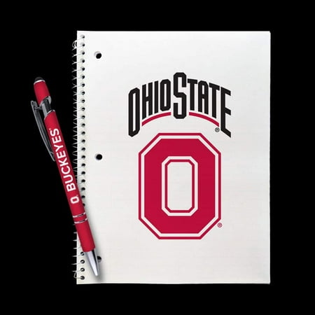 Ohio State Buckeyes Gift Set -Spiral Notebook and Comfort Feel Metal ...
