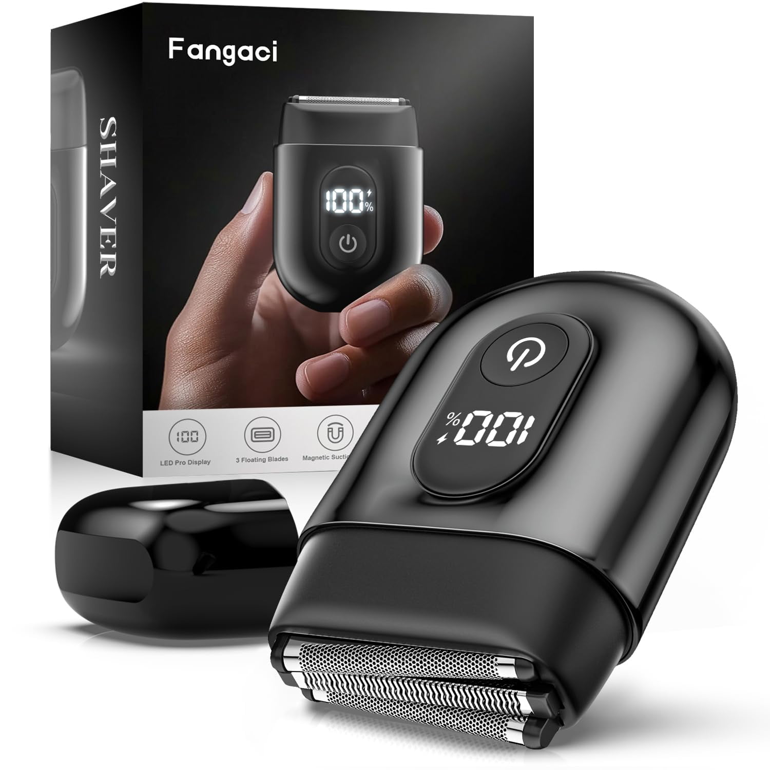 Afeitadora eléctrica Fangaci Mini Razor 3 con cuchillas flotantes ...