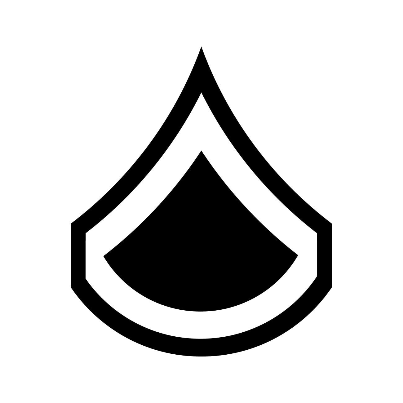 E-3 Private First Class Rank Sticker Decal Die Cut - Self Adhesive ...