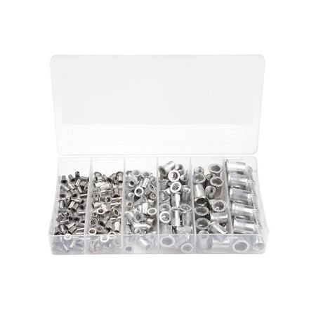 mmirethe 165 Pieces M3-M10 Flat Head Rivets Nut Rivnuts Replacement ...