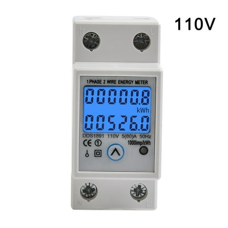 Din Rail Digital Single Phase Reset Zero Energy Meter Kwh Wattmeter ...