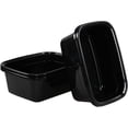 4-pack 12 Quart Small Wash Basin Pan, Plastic Rectangular Dish Pan ...