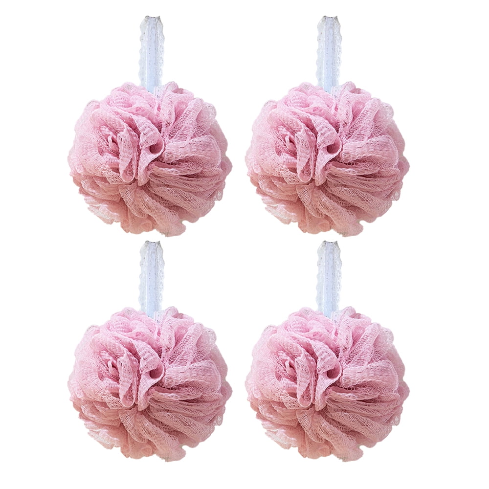 4 large non-loose bath flower bath balls Lace bath balls Bath back rub ...