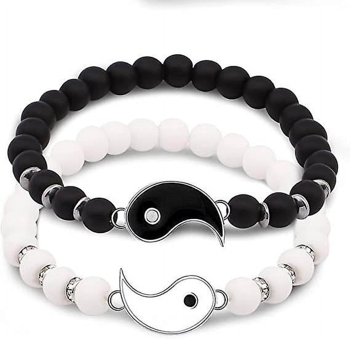 2 pulseras ajustables de amistad, relación, novio, novia y mejor amigo ...