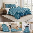 78x90in Quilt Bedding Set, Abstract Ethnic Tribal Flower Texture ...