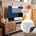 Blue Gray TV Dust Cover 50 Inch, Abstract Color Block Geometric Modern ...