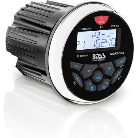 BOSS AUDIO MGR350B Marine Gauge MECH-LESS Receiver, with Audio ...