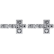 OER Silverado 10 Front Fender Emblem Set 1981-1988 Chevy Truck Blazer ...