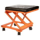 Foldable Wooden Footrest with Adjustable Height and Wheels - Black ...