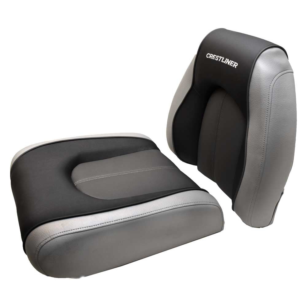 Crestliner Boat Seat Cushions 2156291 | Gray Black (2-Piece Set ...
