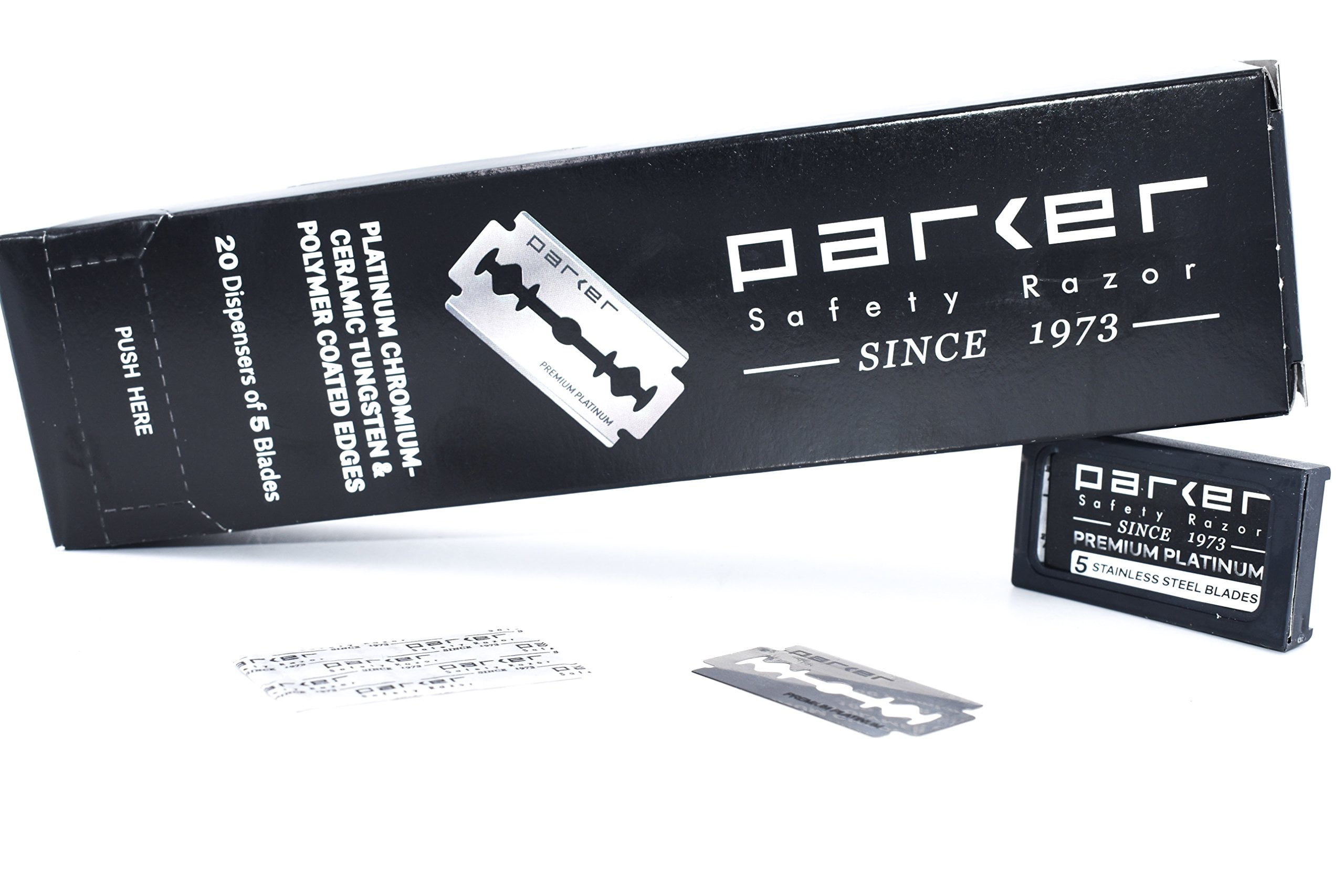 Cuchillas de afeitar de doble filo Parker Safety Razor 100 unidades ...