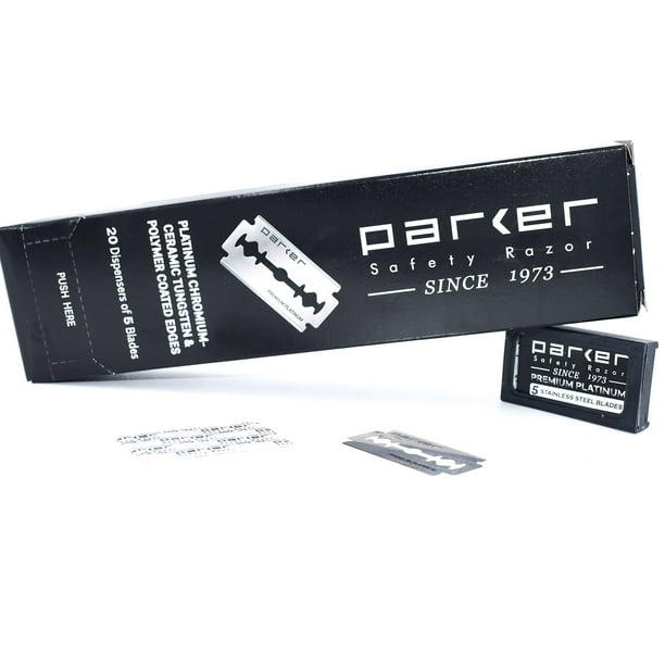 Cuchillas de afeitar de doble filo Parker Safety Razor 100 unidades ...