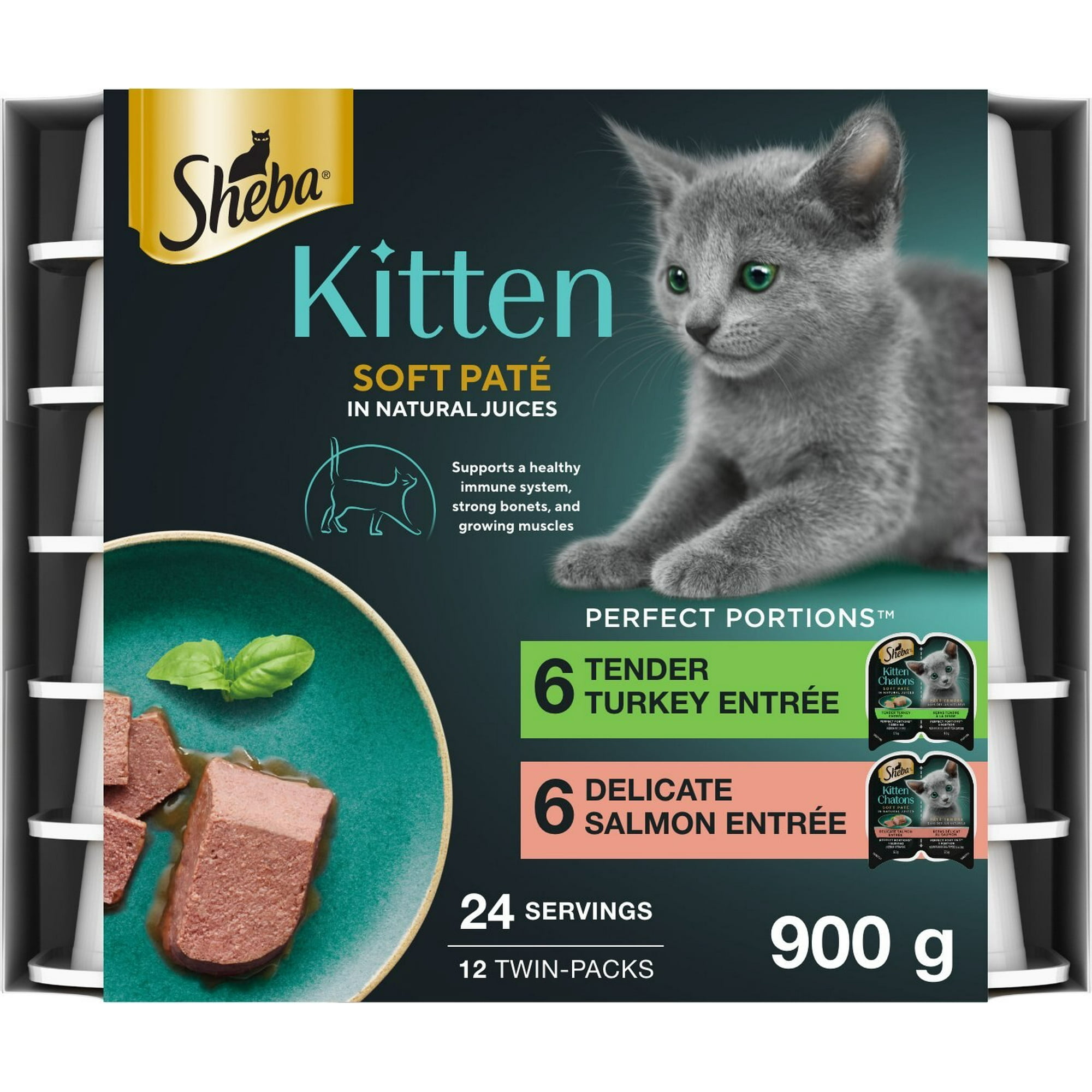 Click here for Pack Of 3 - Sheba Perfect Portions Kitten Soft Pat... prices
