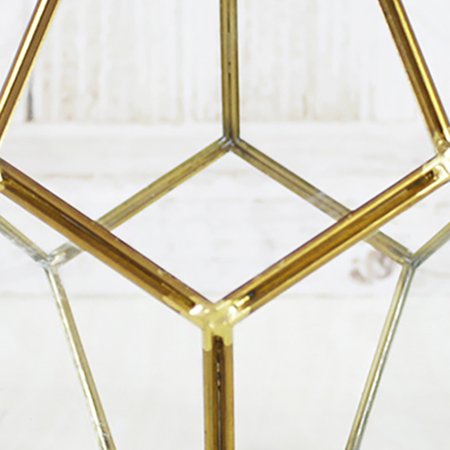 Glass Geometric Terrarium Container Modern Tabletop Window Sill Decor ...