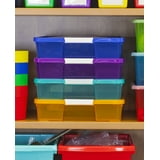 Storex Plastic Project Box for 12 x 12 Paper, Assorted Colors, Case of ...