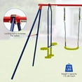 OLAKIDS Swing Sets for Backyard, 7 in 1 Outdoor A-Frame Heavy Duty ...