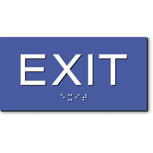 Exit Small Sign-Blue / White (4 Units) - Walmart.com