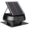 Smart Thermostat Controlled Solar Roof Attic Fan 14" 1750 CFM Black ...
