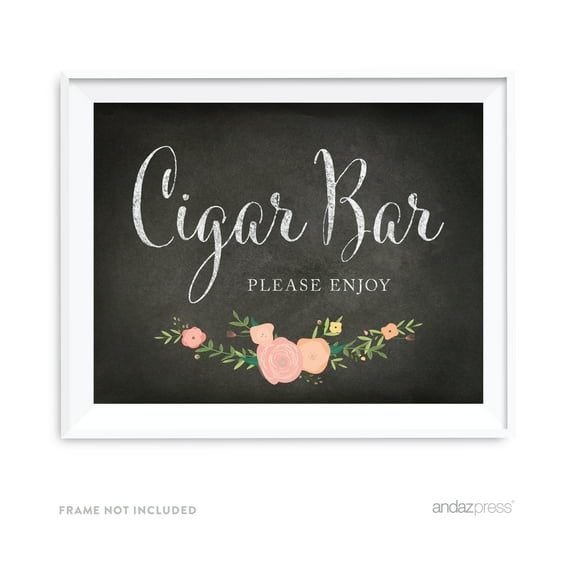 Cigar Bar Framed Vintage Chalkboard Wedding Party Signs - Walmart.com