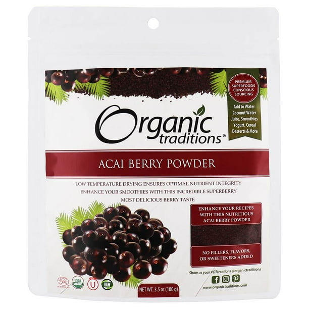 Organic Traditions - Acai Berry Powder - 3.5 oz. - Walmart.ca