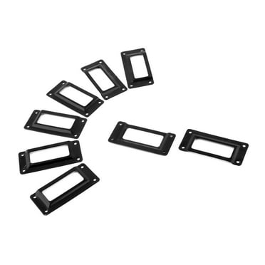 Home Metal Drawer Box Case Tag Label Card Holders Silver Tone 60 x 24mm ...