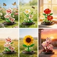 Collectible Floral Building Kit - Sunflower, Tulip And Cherry Blossom ...