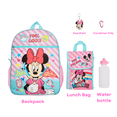 Disney Minnie Mouse 16 inch Girls School Backpack & Lunch Box 5 Piece ...