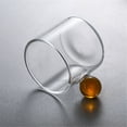 60/120ml Glass Coffee Tea Mug Clear/Atomized Glass Cup with Sphere Ball ...