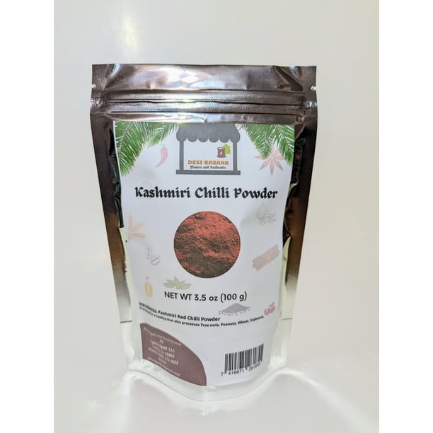 Desi Bazaar Kashmiri Red Chilli/Pepper powder (no mix only chilli) 100g ...