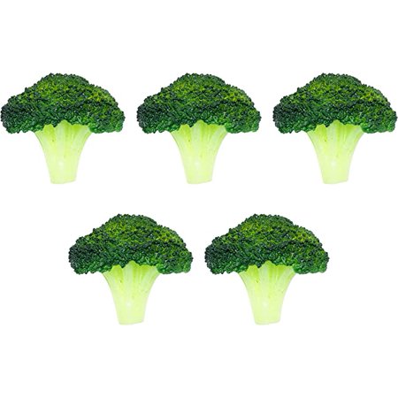 5 pieces of artificial food broccoli slice fake artificial vegetable ...