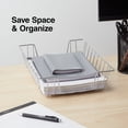 Staples Front Loading Letter Tray Chrome Steel 3/Pack ST10849-CCVS ...