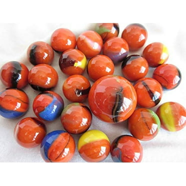 Pak-A-Game Bag of 25 Assorted Glass Marbles with 1 Shooter - Mixed ...