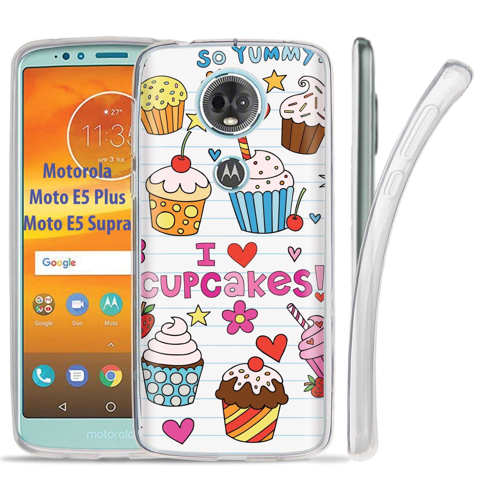 [NakedShield] Motorola Moto E5 Plus /E5 Supra/E Plus 5th Gen [Clear] Ultra Slim TPU Phone Cover ...