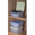 Three Stackable See Through Storage Bins with hinged lids - Walmart.com