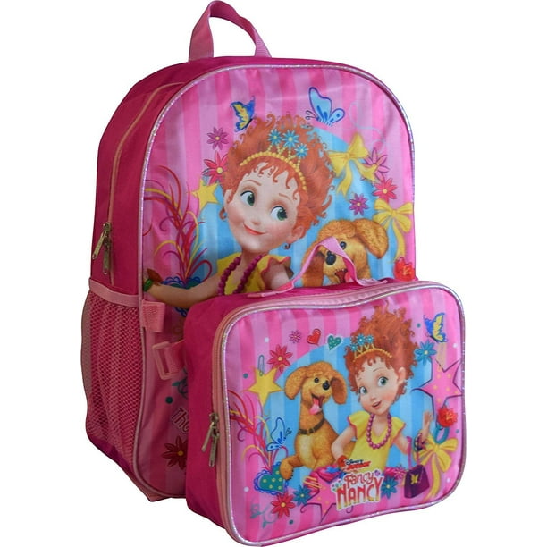 Fancy Nancy & Frenchy 16" Backpack With Detachable Matching Lunch Box ...