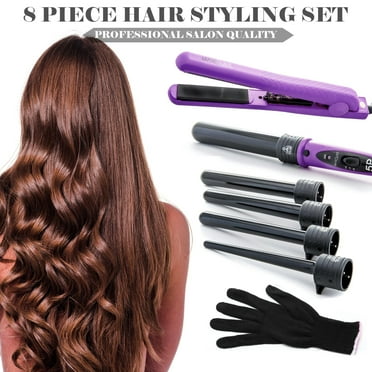 Hot Tools Ceramic Tourmaline Curling Iron XL 1 1/4" Barrel-Purple ...