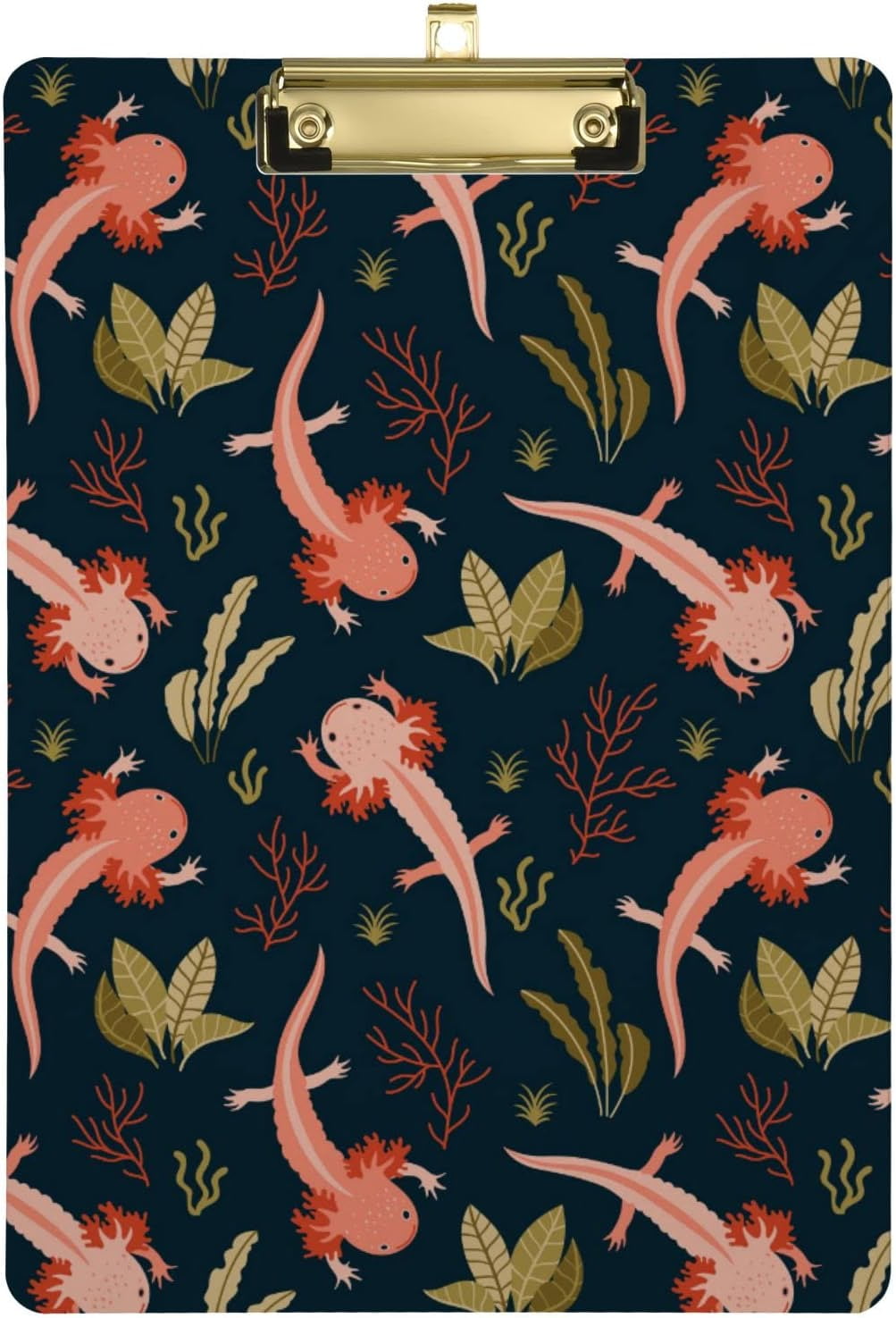 FMSHPON Pink Axolotl Fish Clipboard Hardboard Wood Nursing Clip Board ...