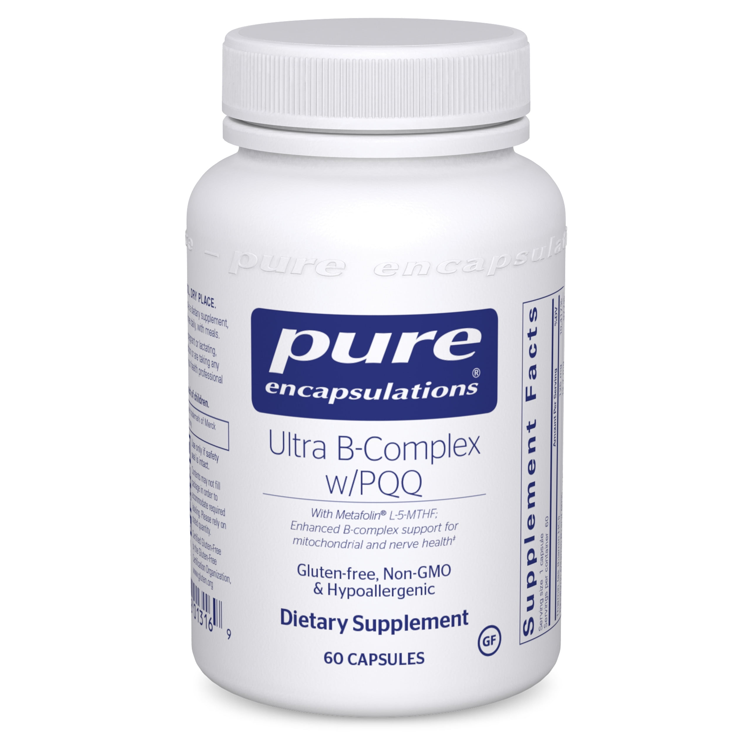 Pure Encapsulations Ultra B-Complex with PQQ | Vitamin B Supplement to ...